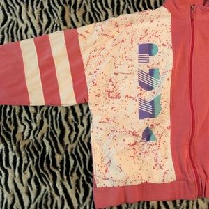 Puma | Jackets & Coats | Vintage Pink Puma Fleece Track Jacket | Poshmark